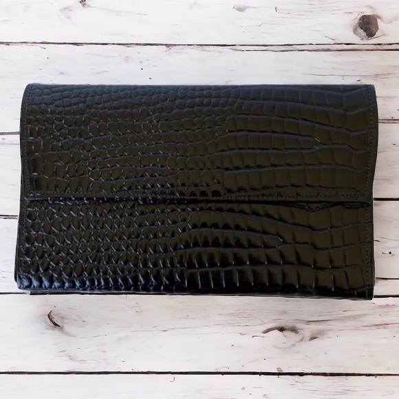 Bags | Buffalo Calf Animal Print Alligator Vintage Flap Wallet Change ...
